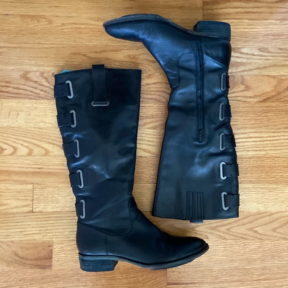 Arturo Chiang | Shoes | Arturo Chiang Elsie Leather Moto Riding Boots ...